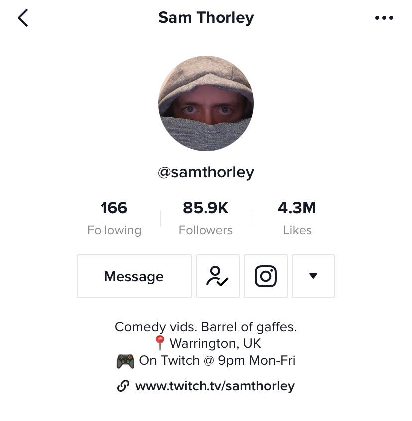 Sam Thorley-Proof TikTok is not just a teenage girl’s world – Mark ...
